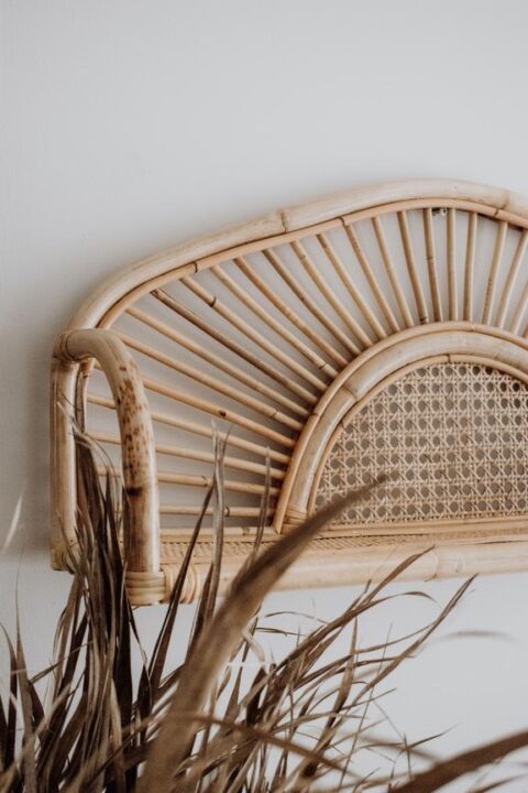 Handmade Rattan Wall Rack | Rattan Wall shelf | AUORcrafts