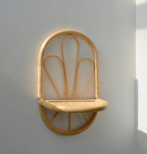 Handmade Rattan Wall Rack | Rattan Wall shelf | AUORcrafts